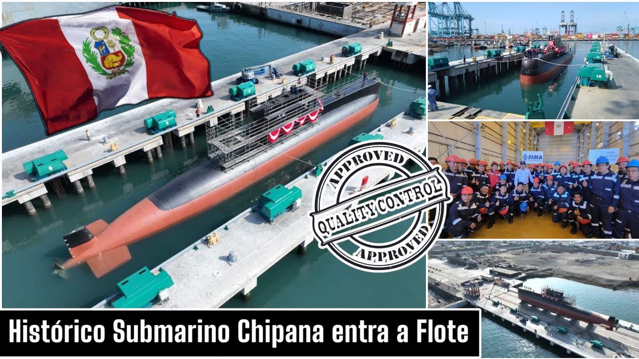 Histórico ceremonia de puesta a flote del submarino Bap Chipana ‼️ ...