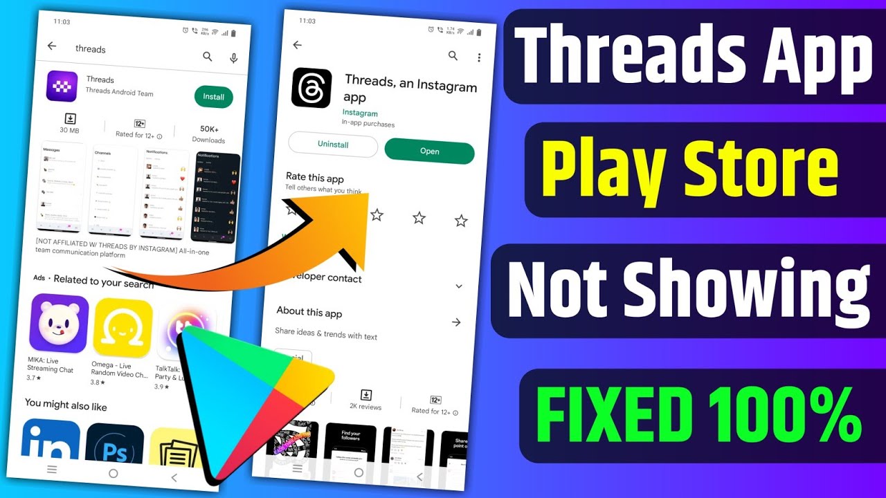 😥 instagram threads app play store not showing | threads an instagram ...