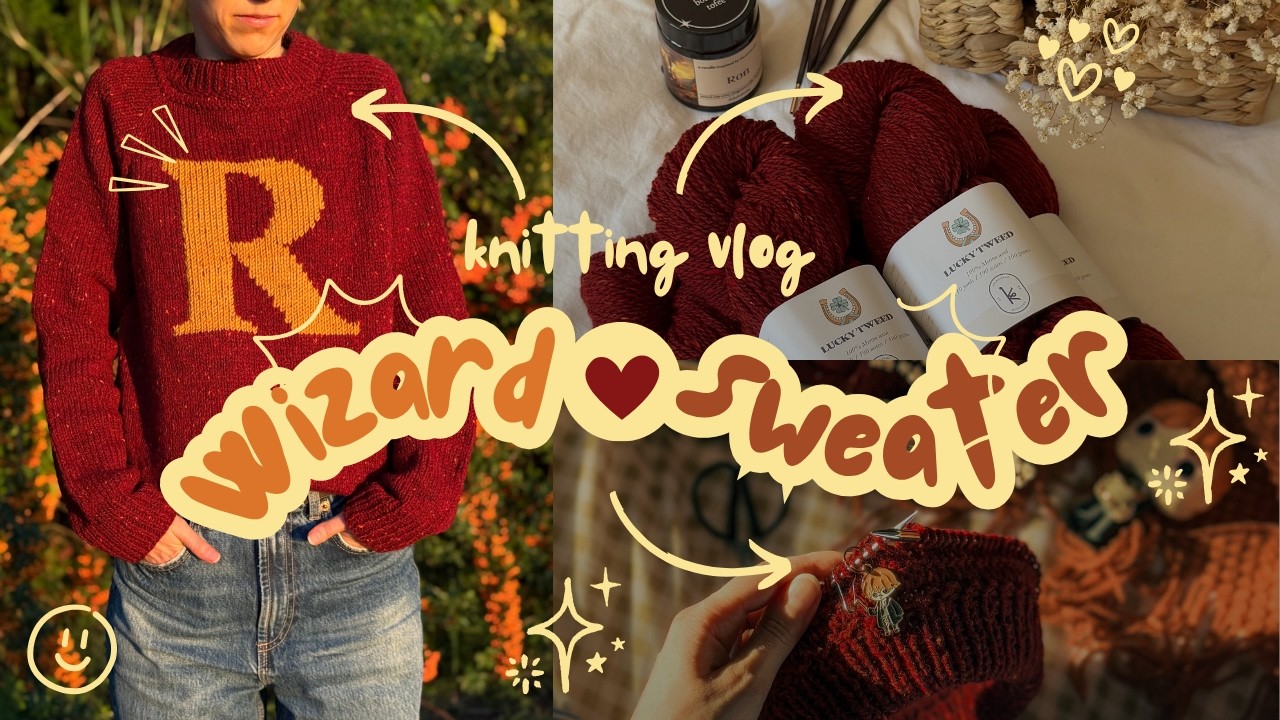 Knitting a Cozy Letter Sweater | DIY Magical-Inspired Vlog - YouTube