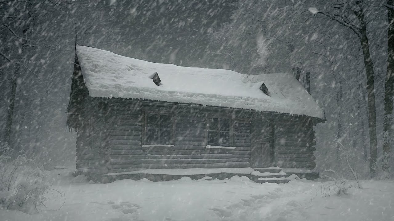 Relaxing sounds for sleep ┇ Snow ┇ Winter ┇ Howling blizzard wind snow ...