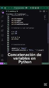 Concatenación de variables en Python - YouTube