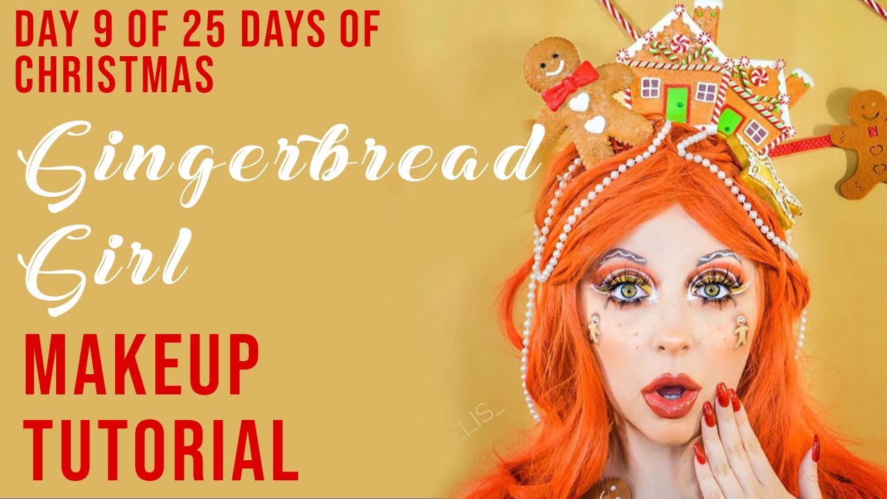 GINGERBREAD GIRL MAKEUP TUTORIAL 🍪 | BEELUXURY 🎄 - YouTube