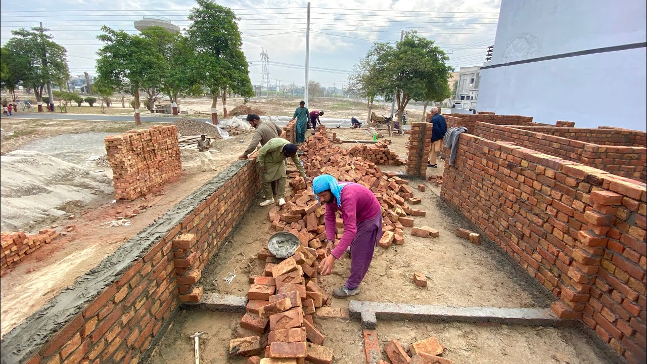 New project start bricks working step by step training // work snap ...