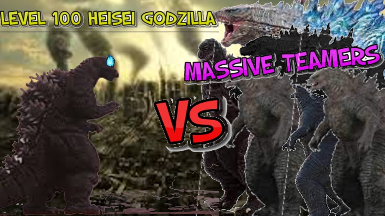 A LEVEL 100 HEISEI GODZILLA DESTROYS AN ARMY OF GODZILLA 2019 TEAMERS ...