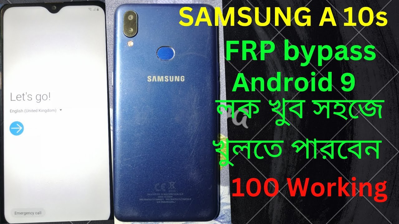 Samsung A10, A10s Frp Bypass Android9/10 | Samsung A10 Google Account ...