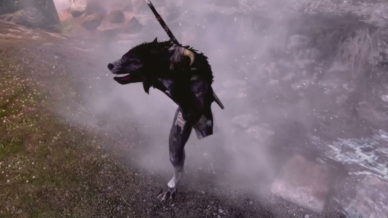 Semi-perfect Werewolf Transformation. Skyrim Anniversary Edition - YouTube