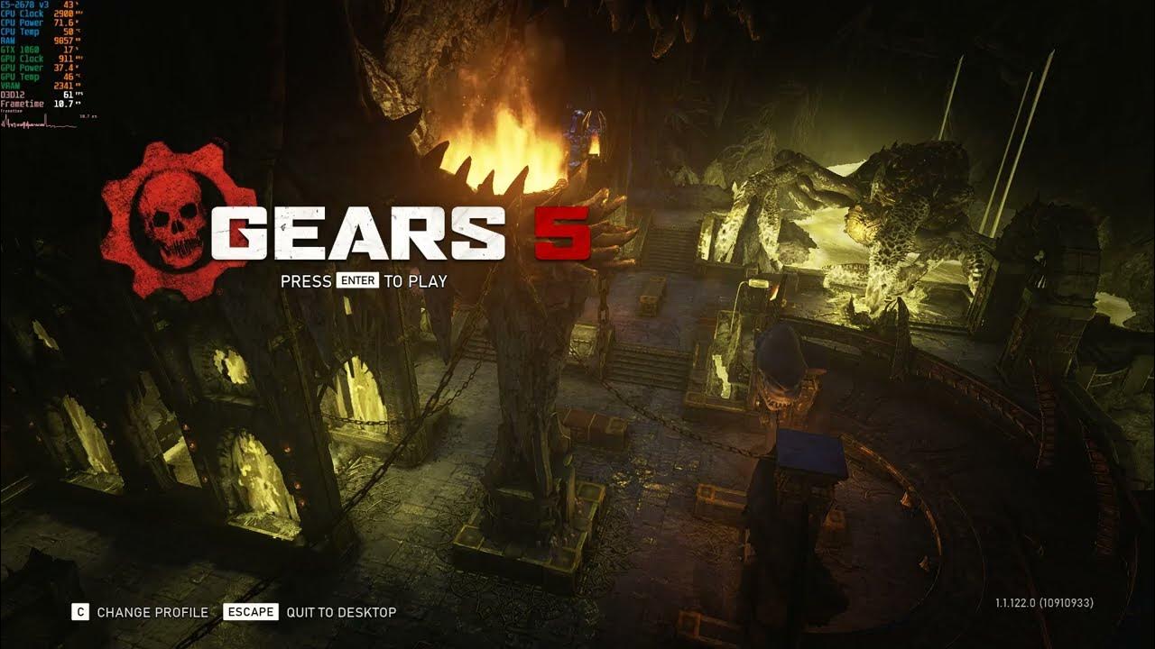 Gears 5 Benchmark Windows 11 Tiled Resources On Async Compute On - YouTube