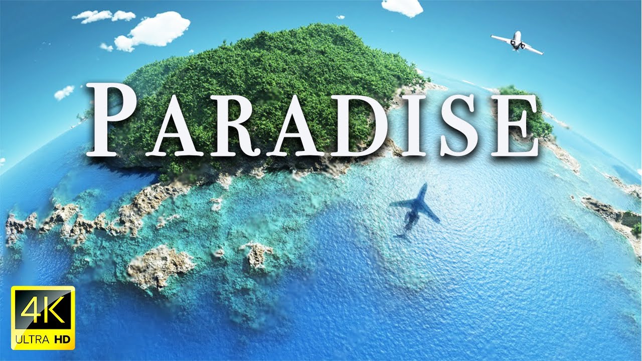FLYING OVER PARADISE (4K UHD) - Calming Music With Stunning Beautiful ...