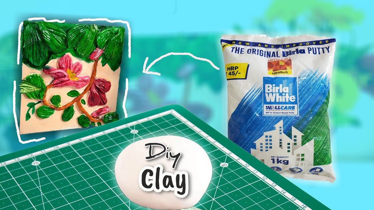 Make your own Air dry clay with just 3 materials 💙| Wall putty clay ...