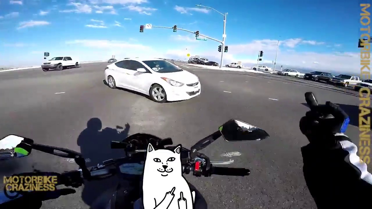 Motorcycle Road Rage + Bad Drivers Compilation 2017 - YouTube
