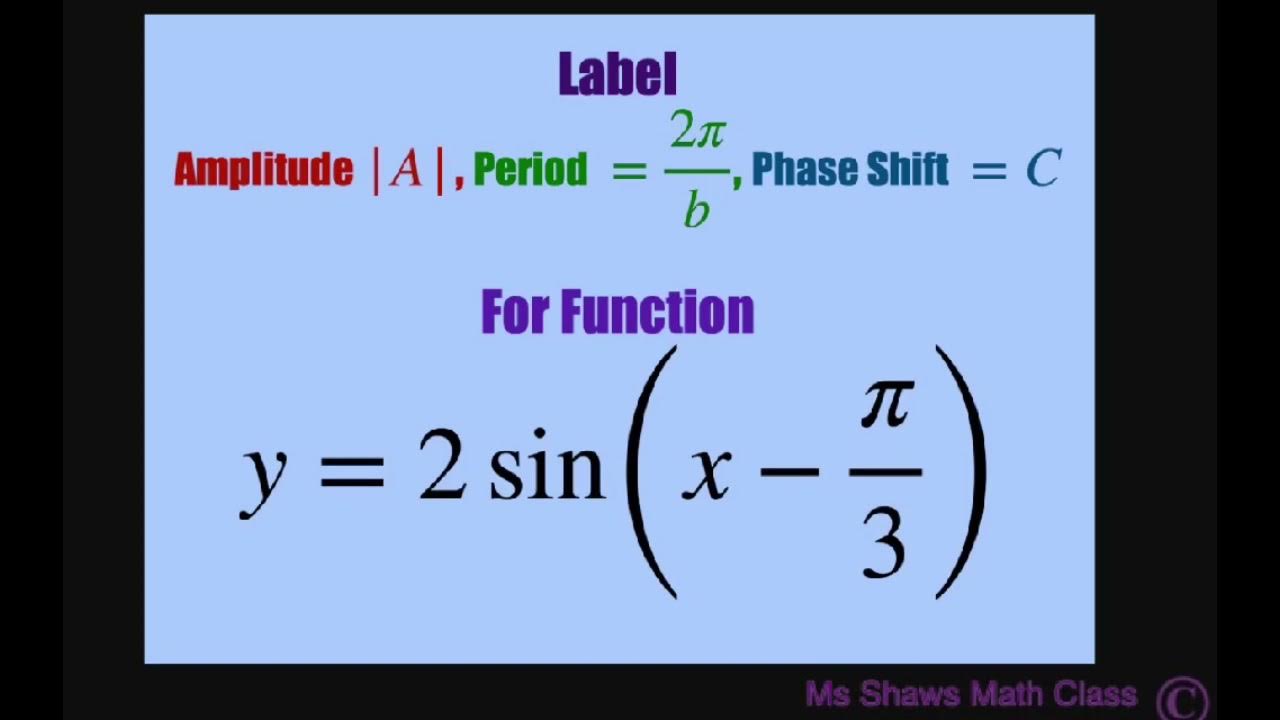 label-amplitude-phase-shift-period-for-function-y-2-sin-x-pi-3