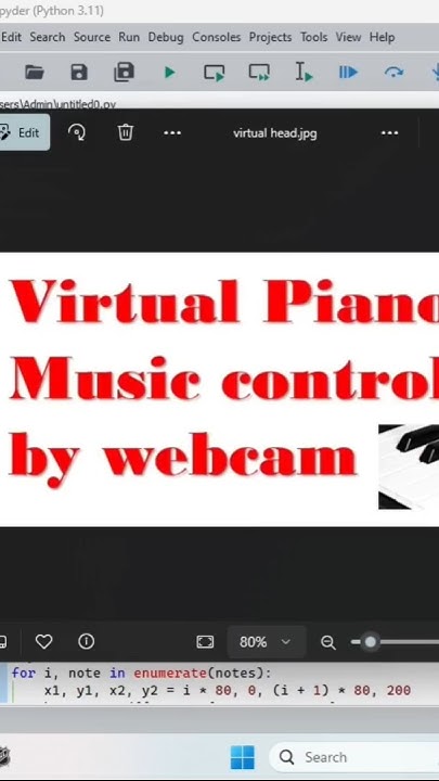 virtual piano #python #opencv #mediapip #trending #viralvideo - YouTube