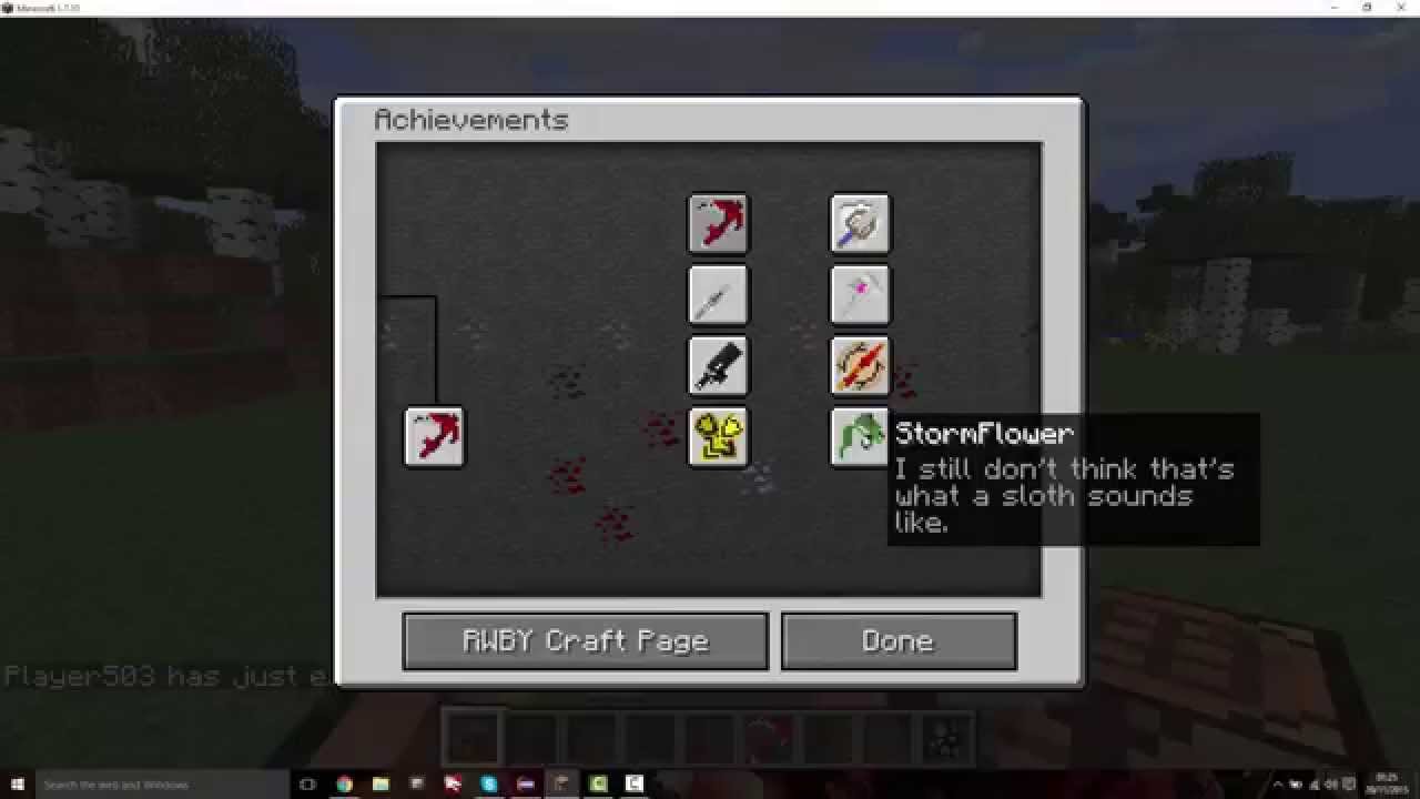 RWBY Craft Crafting Achievements - YouTube