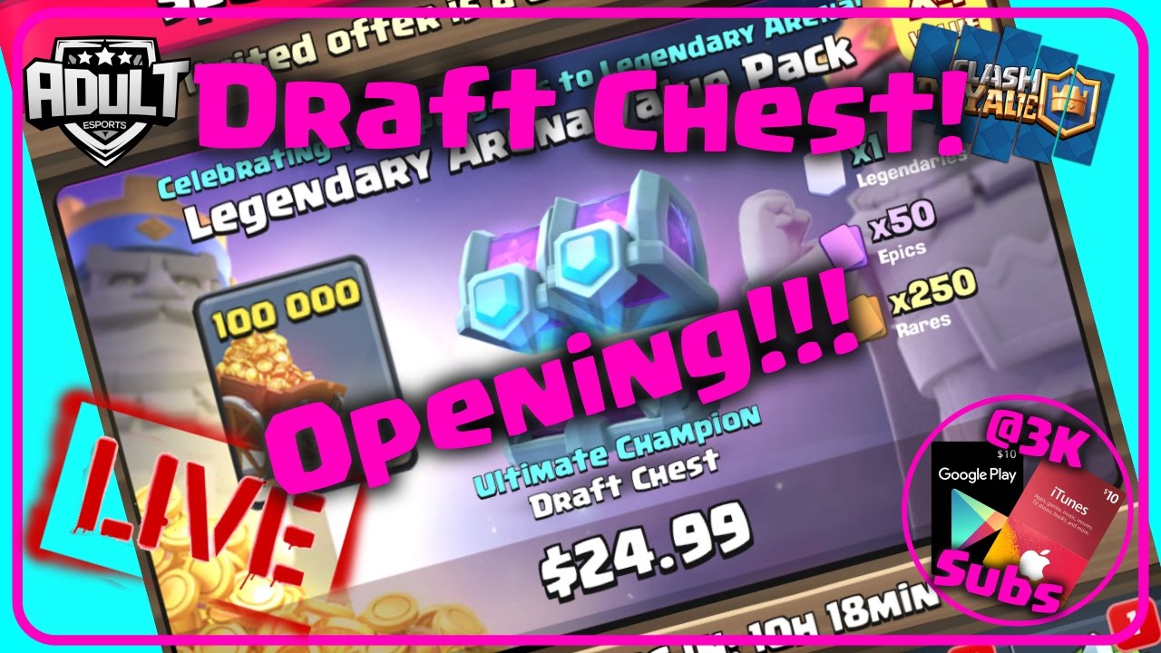Draft Chest Opening!!!! Free Tourney NOW!!! Let's Rage!!! Sub And Like ...