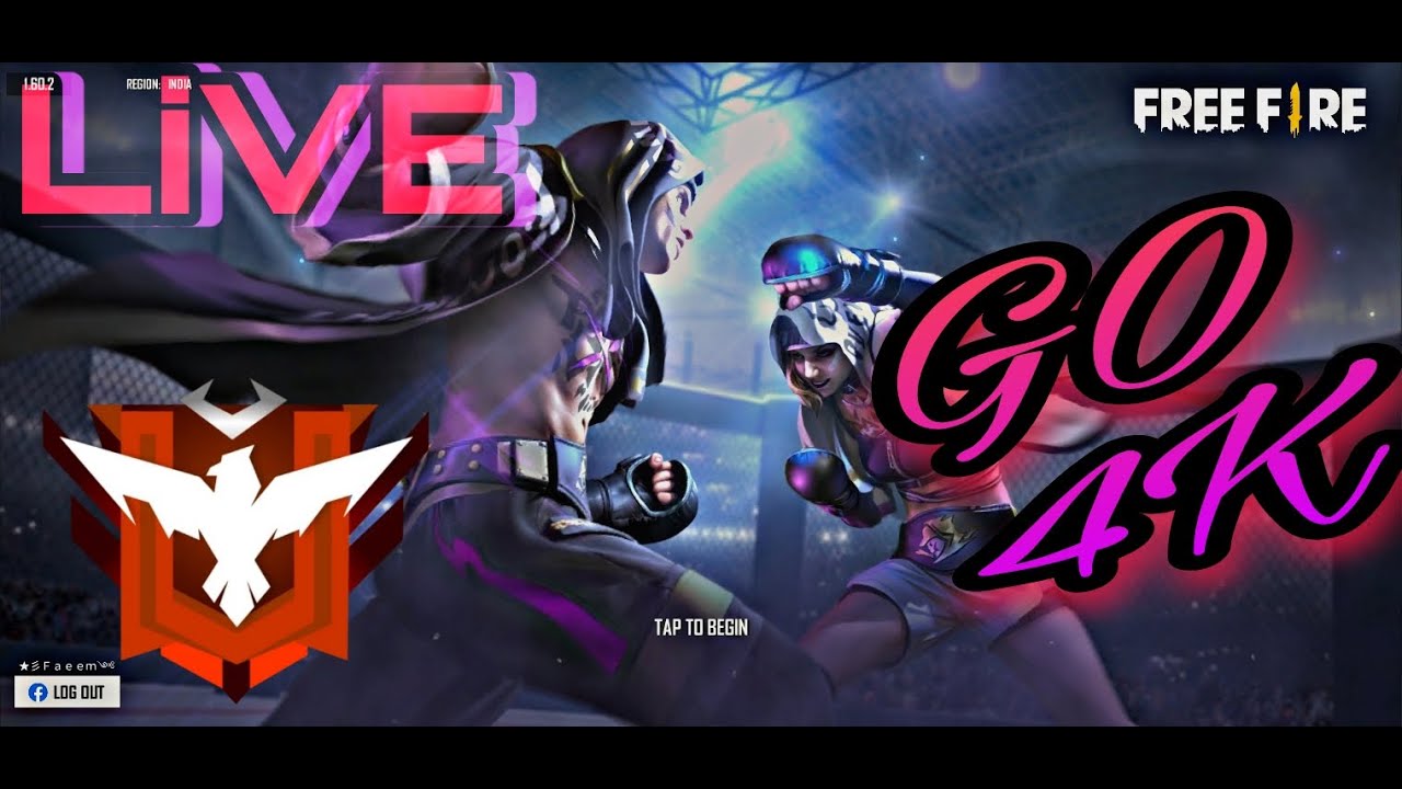 Go 4K Sub Garena Free Fire Live stream - YouTube