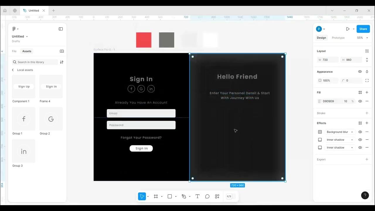 Figma slider Animation login page/component/Prototyping Tutorial - YouTube