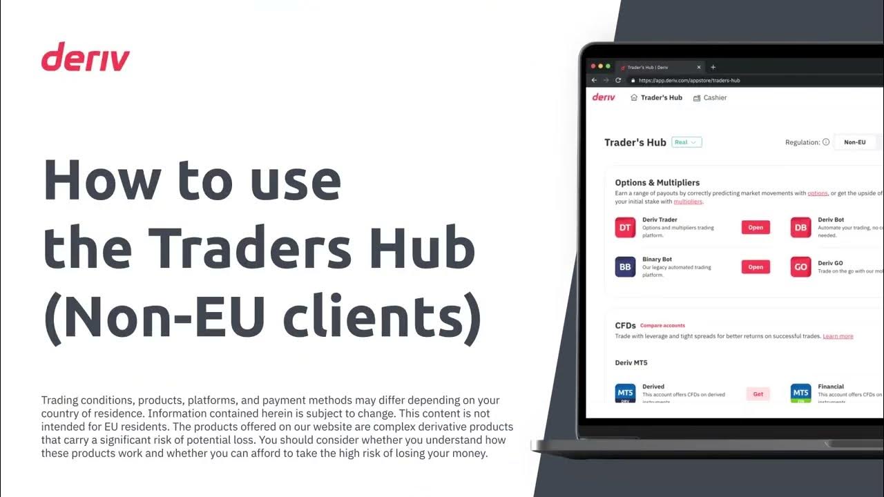 How to use the Deriv Trader’s hub Non EU clients - YouTube