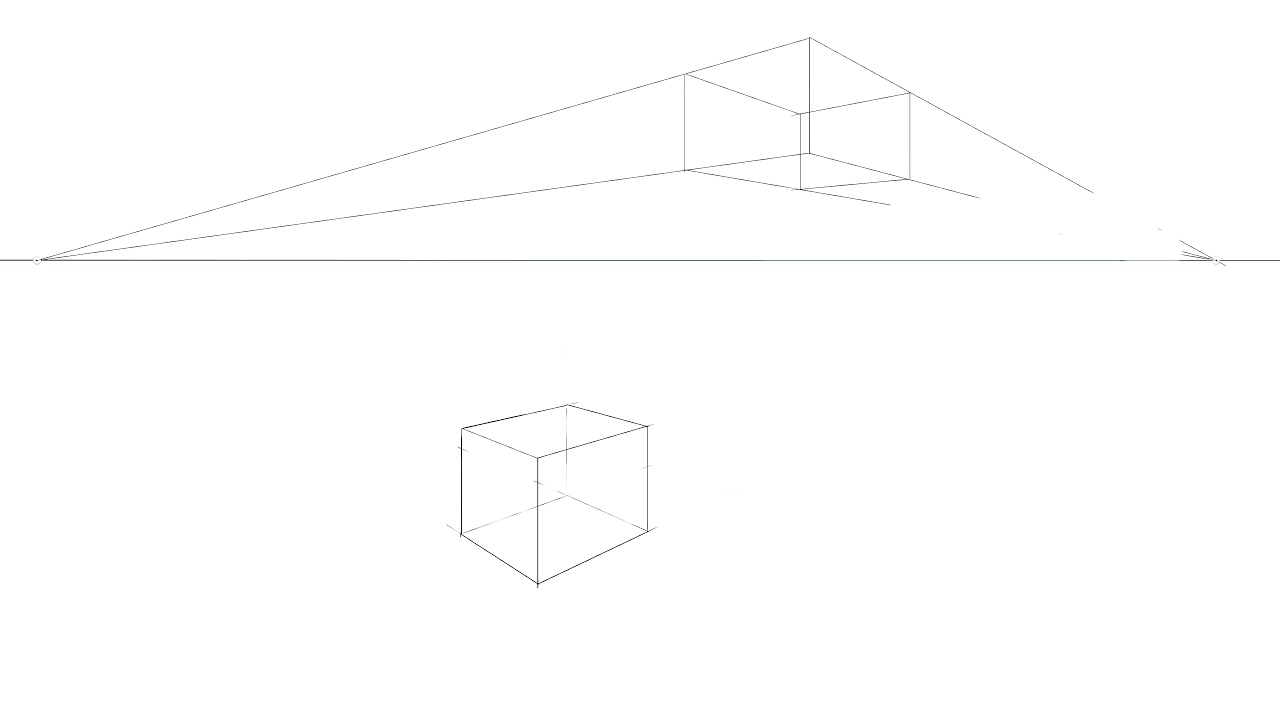 two point perspective (invented drawing) - YouTube