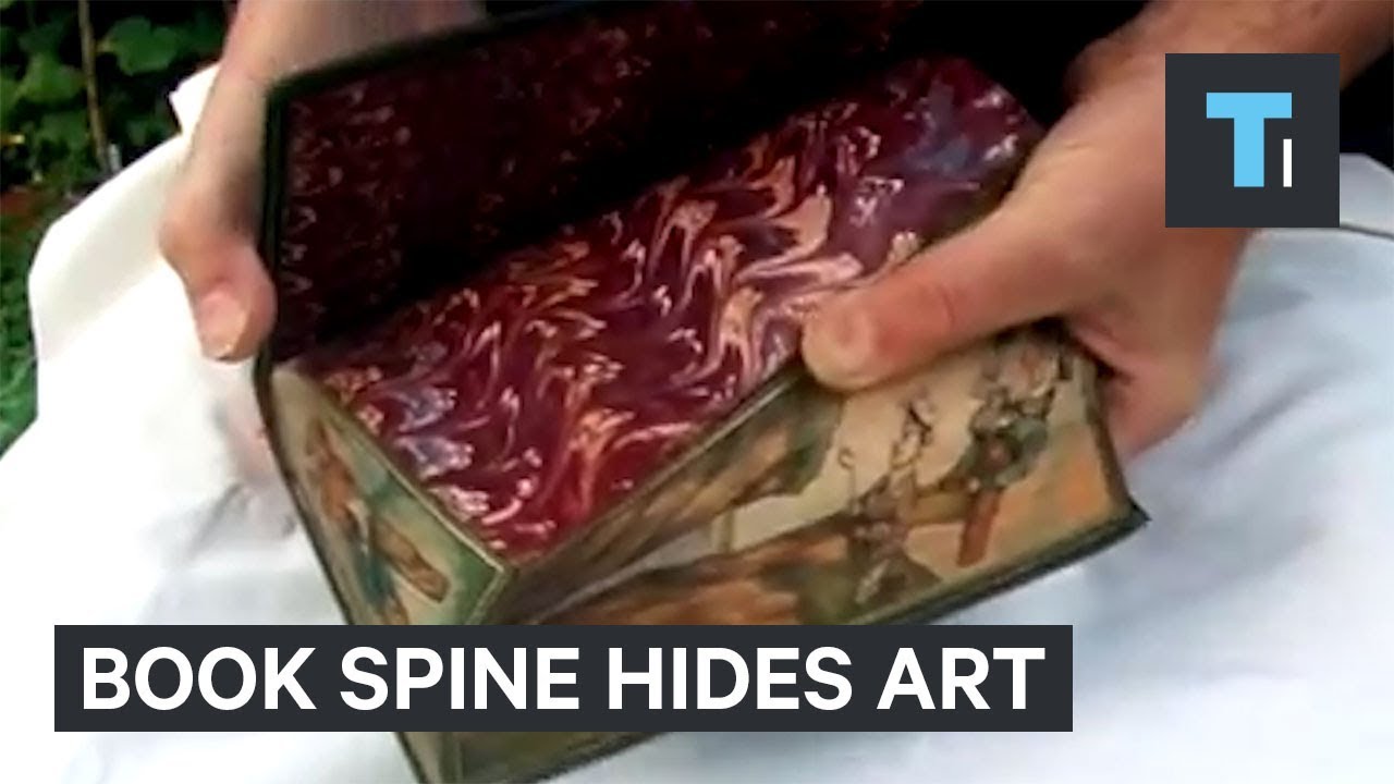 These books have hidden paintings within them - YouTube