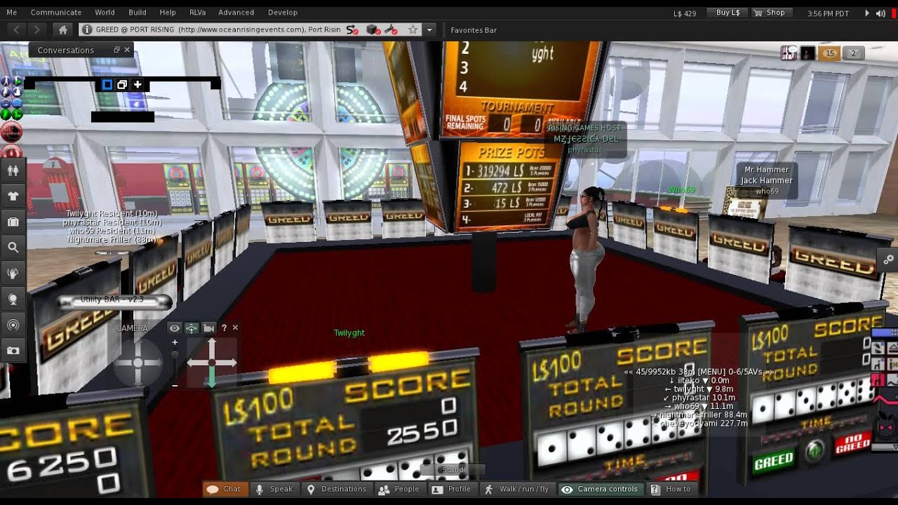 SECOND LIFE GREED GAME LOL - YouTube