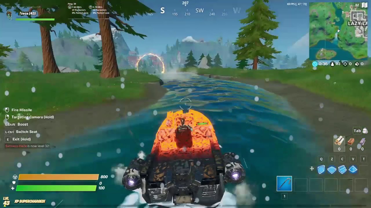 Jump a Motorboat through different Flaming Rings - YouTube