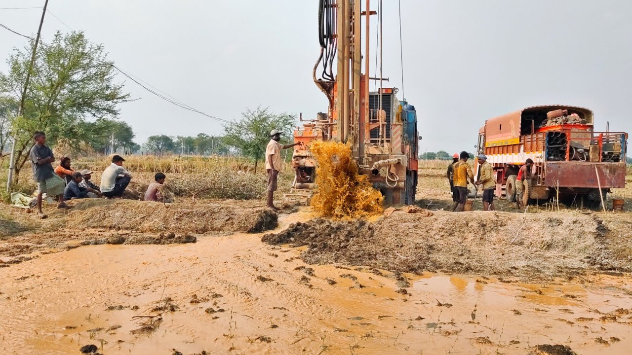 Borewell Drilling 10 Hp Motor 80 Feet Deep Well Boring With Coconut ...