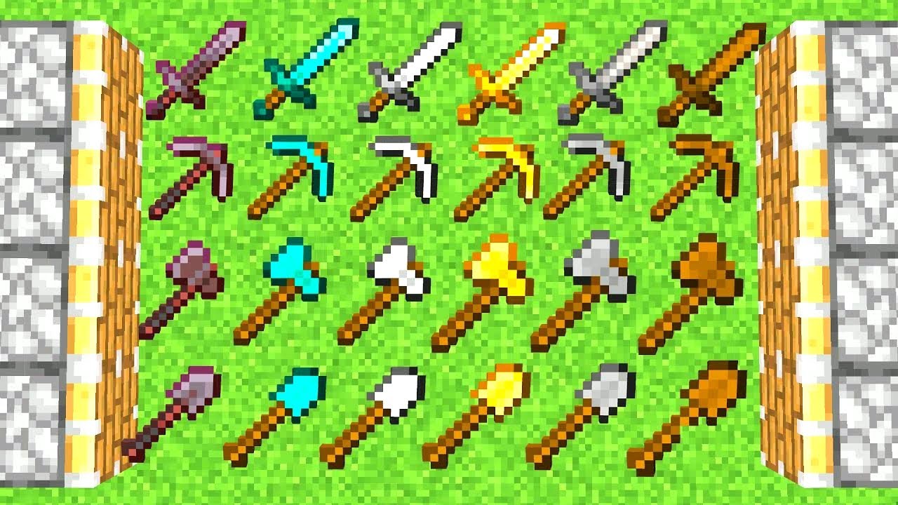 all tools combined = ? / minecraft - YouTube