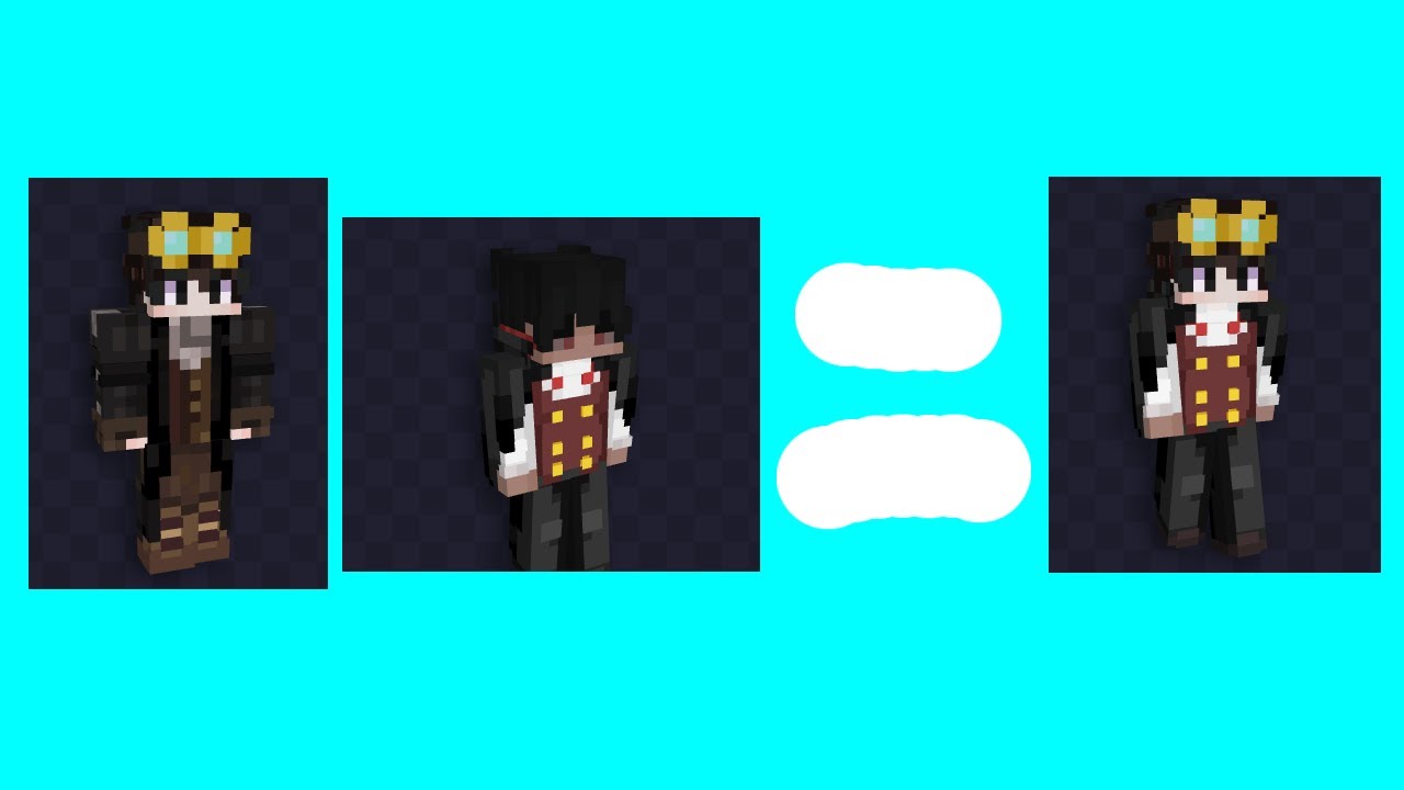 How To Combine Minecraft Skins Tutorial Youtube
