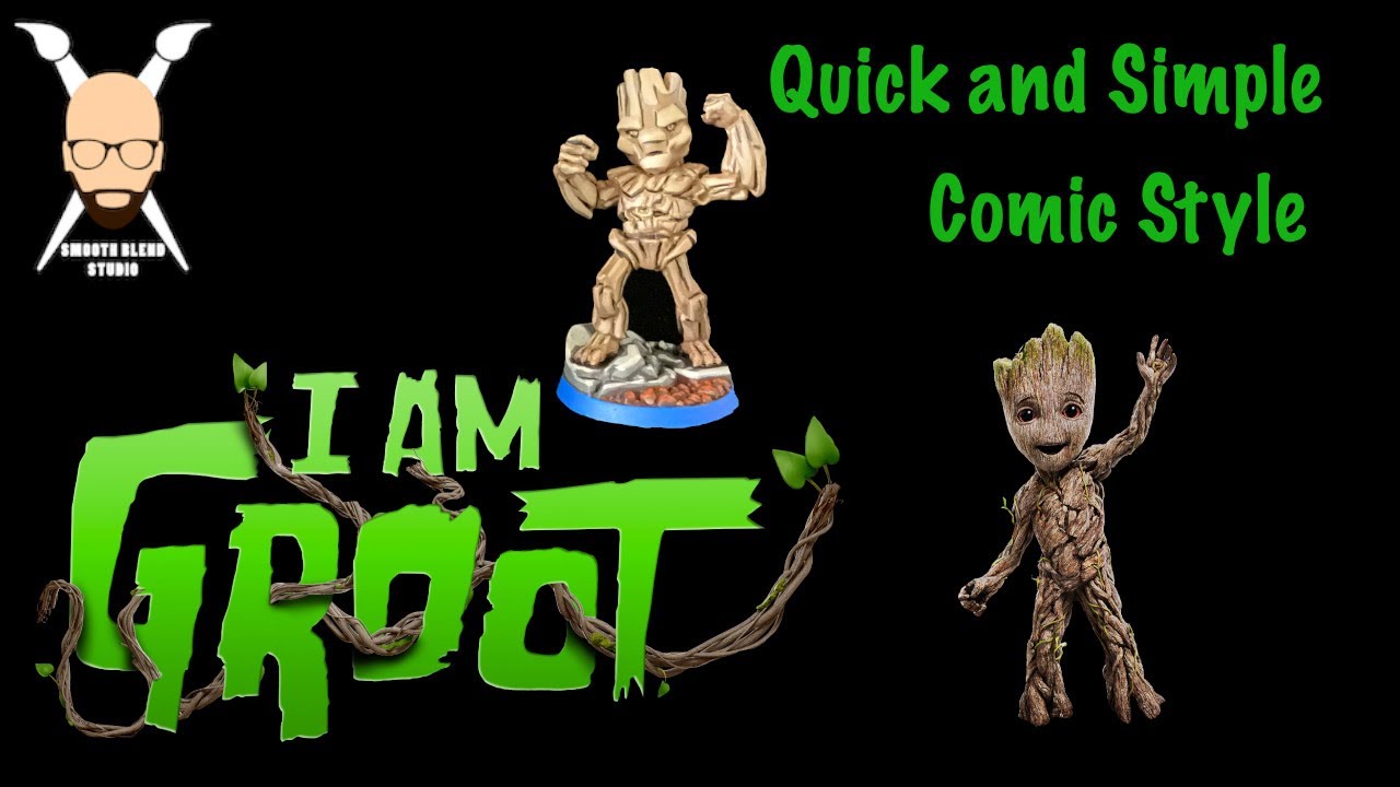 Quick and Simple: Comic Style Groot from Marvel United - YouTube
