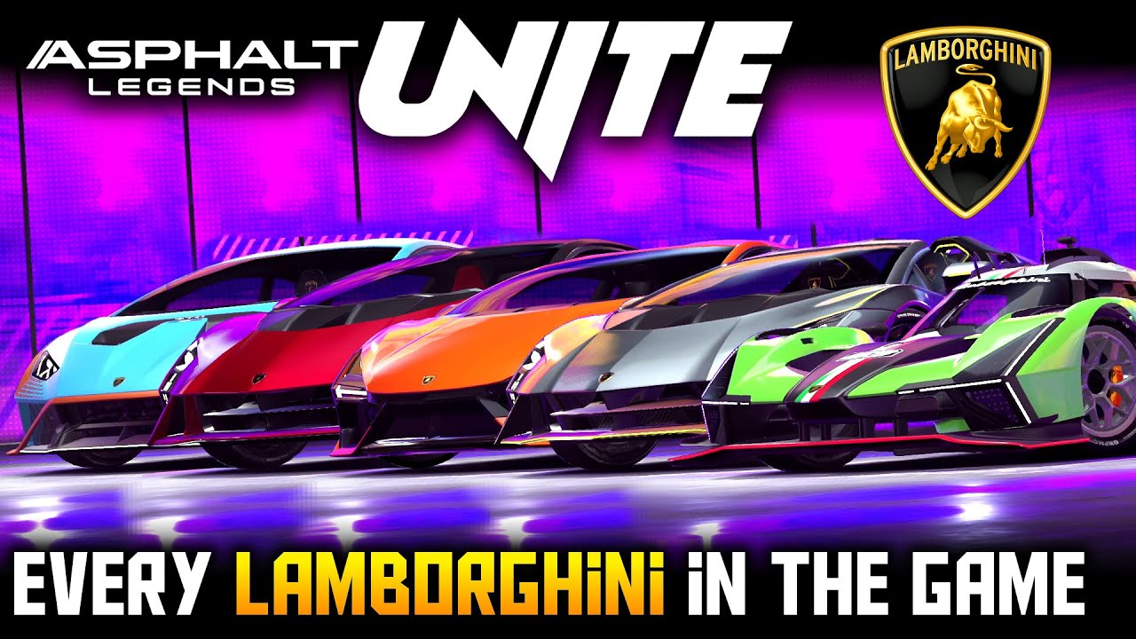 Asphalt Legends Unite: Full Lamborghini Showcase (Every Car in-game ...