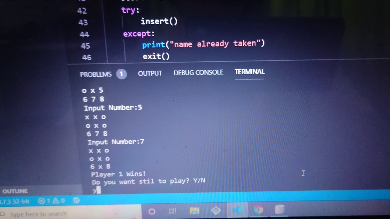 Tic tac toe - I made it using python language - YouTube
