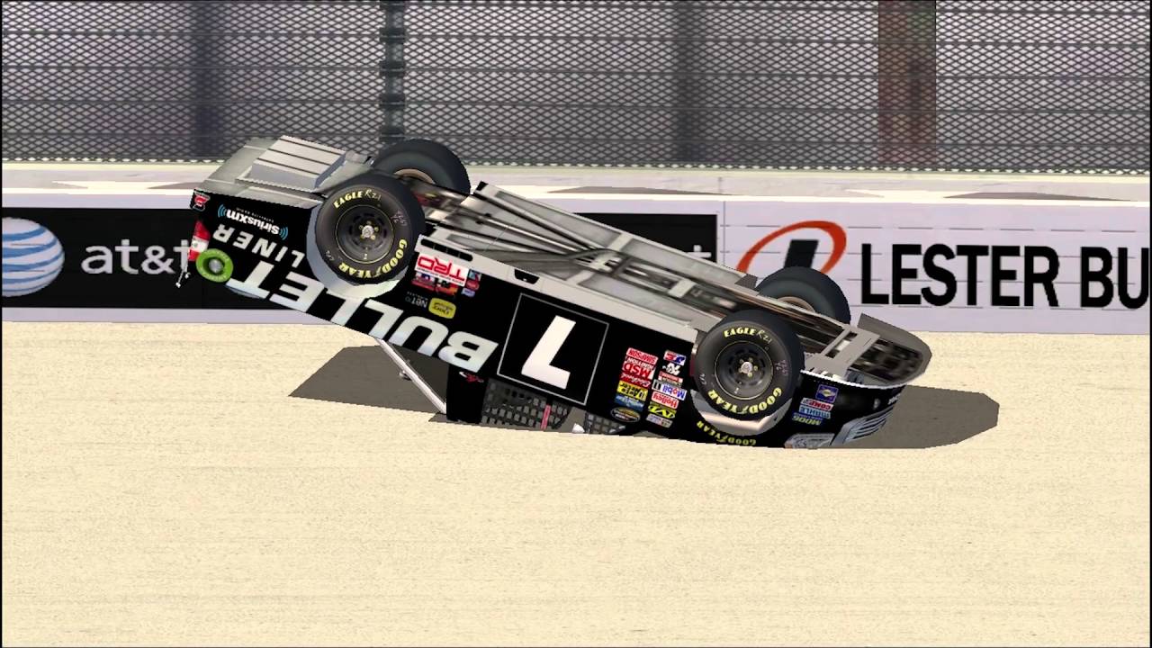 Nascar Racing 2003: Ickler Rolls at the Milwaukee Mile - YouTube