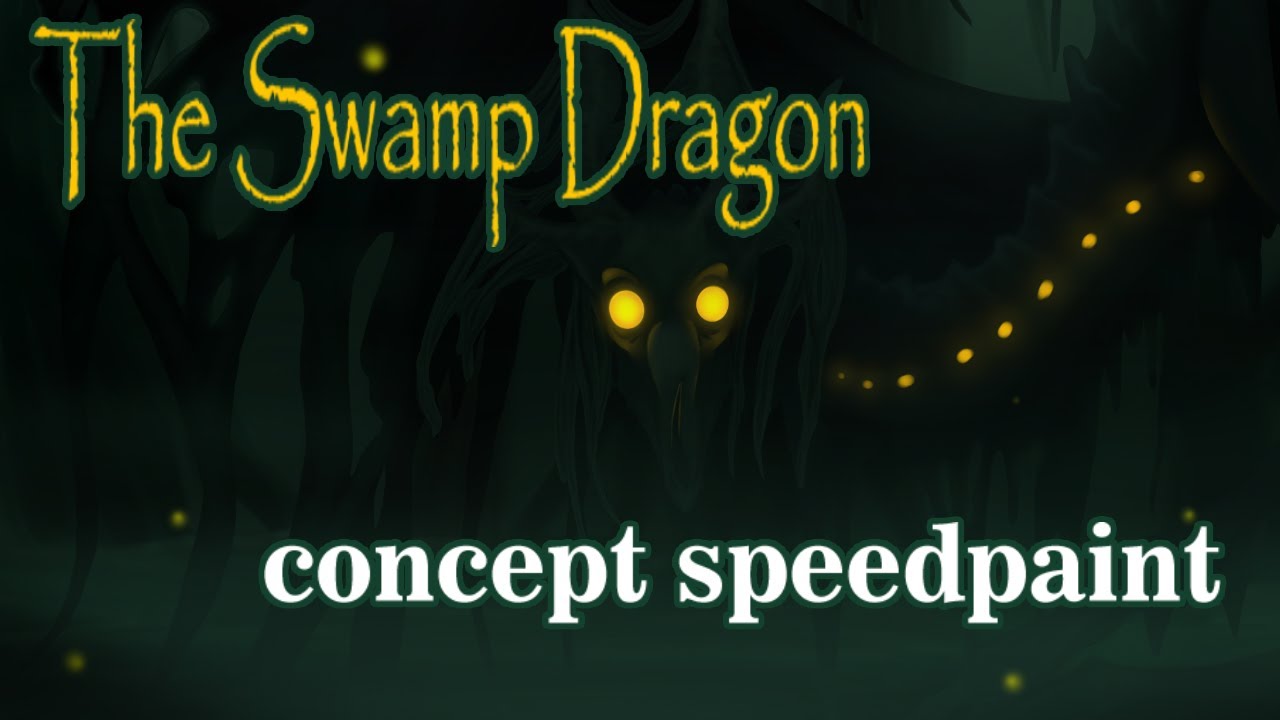 The Swamp Dragon / concept art speedpaint - YouTube