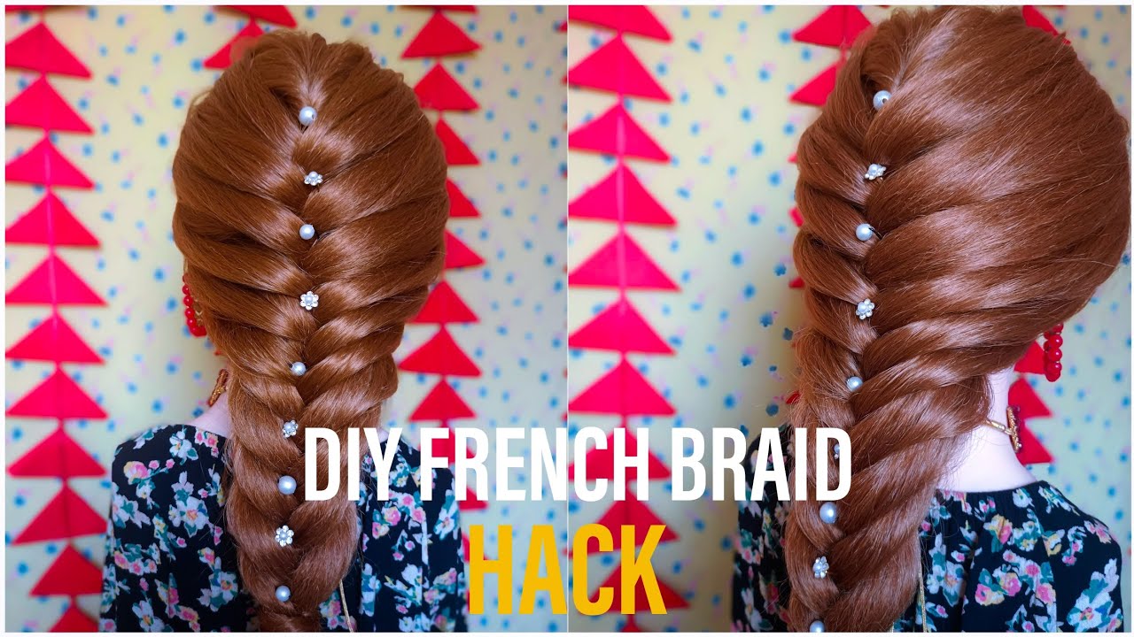 Fake French Braid Hair Hack | From Day to Night No Braiding Skills ...