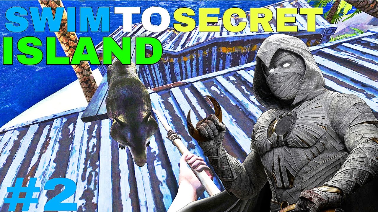 SWIM TO SECRET ISLAND IN RAFT SURVIVAL OCEAN NOMAD | MOONKNIGHTGAMERZ ...