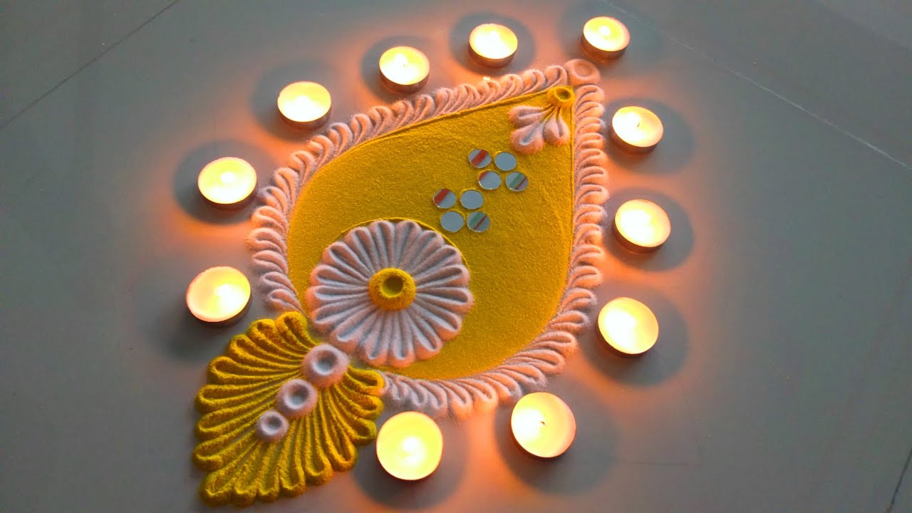 Very Easy Diwali 2021 Rangoli | दिवाली रांगोळी | Simple, Small ...