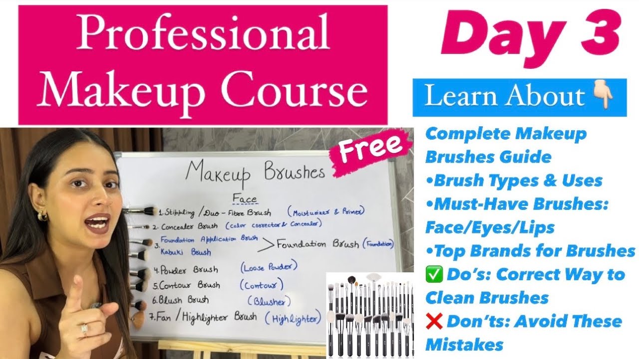 FREE PROFESSIONAL MAKEUP CLASS DAY 3|Complete Makeup Course| Online ...