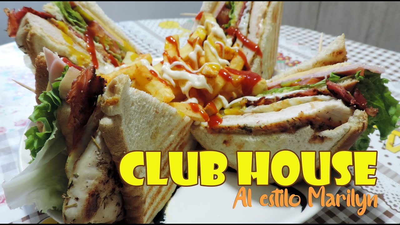 CLUB HOUSE VENEZOLANO AL ESTILO MARILYN - SANDUCHE CON POLLO - SANDWICH ...
