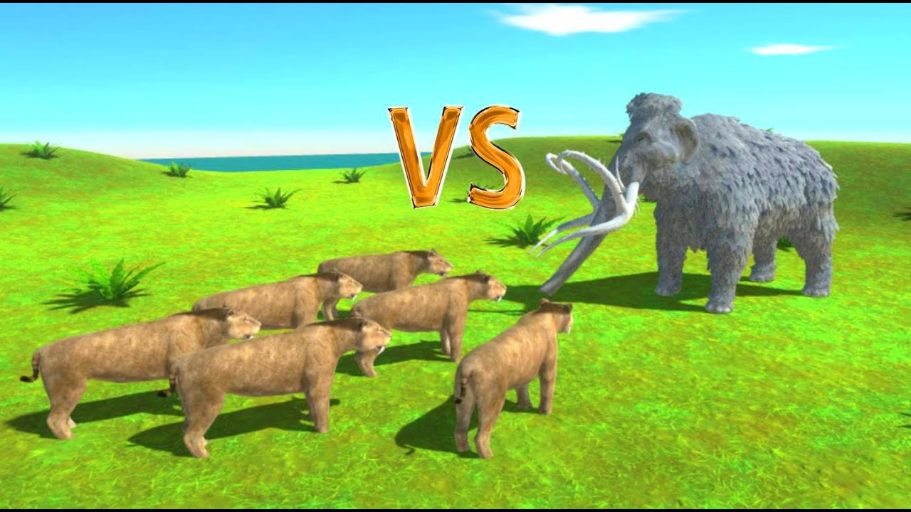 Mammoth VS Smilodon !!! - YouTube