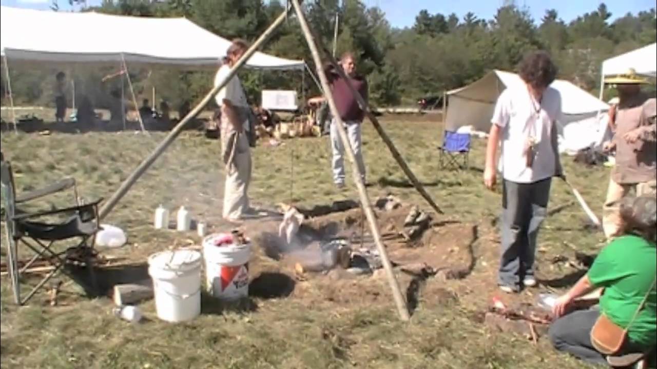Maine Primitive Skills School-Gathering 2010 - YouTube