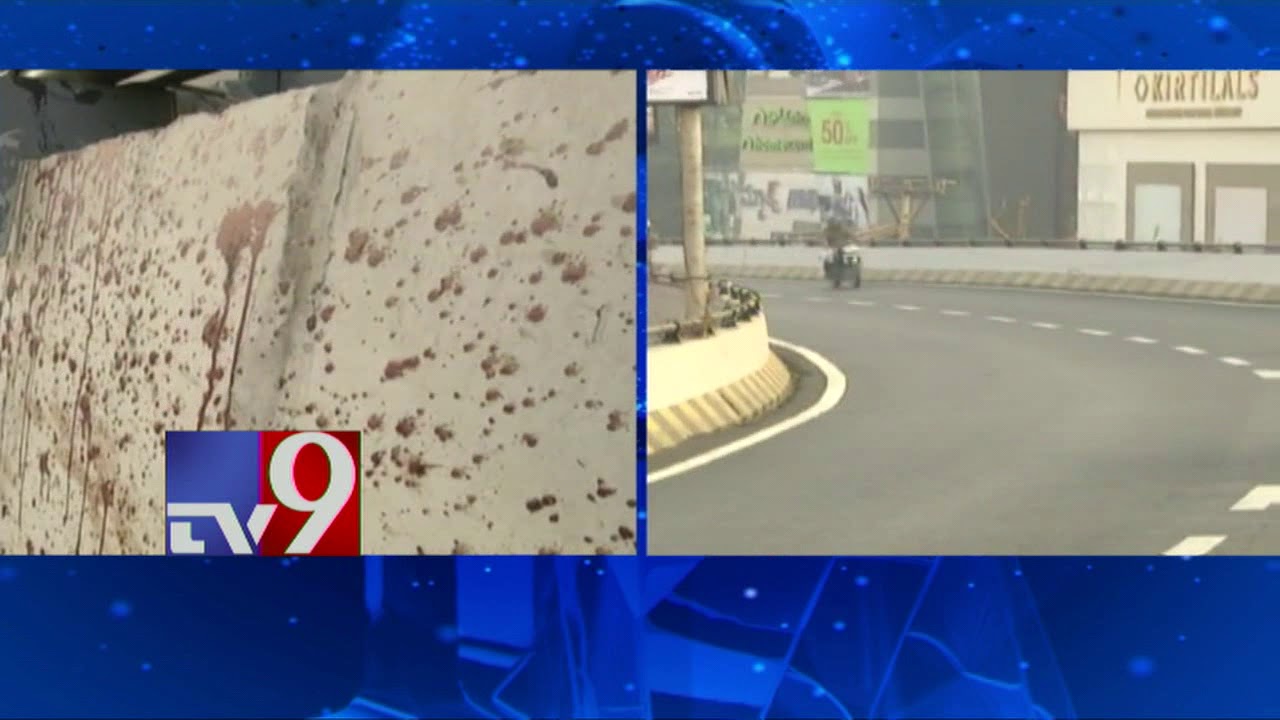 Acccident on Panjagutta flyover kills one - TV9 - YouTube