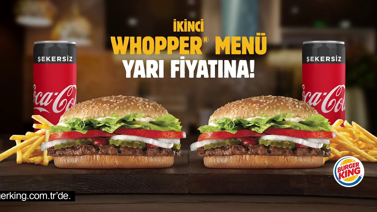 Burger King Whopper Menü İndirim Reklamı 2021 / Tekliflerin Kralı Tıkla ...
