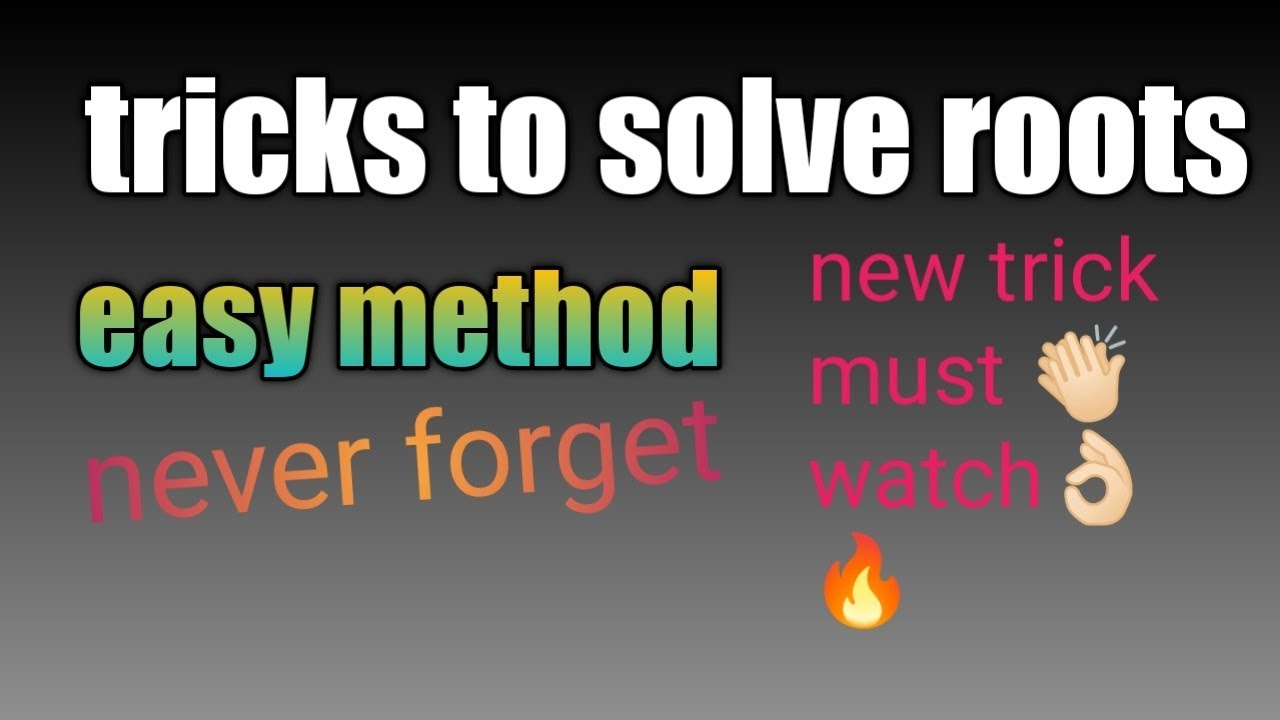 tricks to solve squre roots/solving root numbers 👌🏻🥳 - YouTube