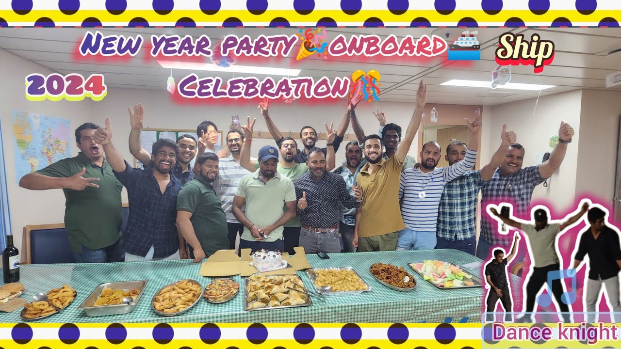 new year 2024 celebration🎉🎊 onboard 🚢ship - YouTube