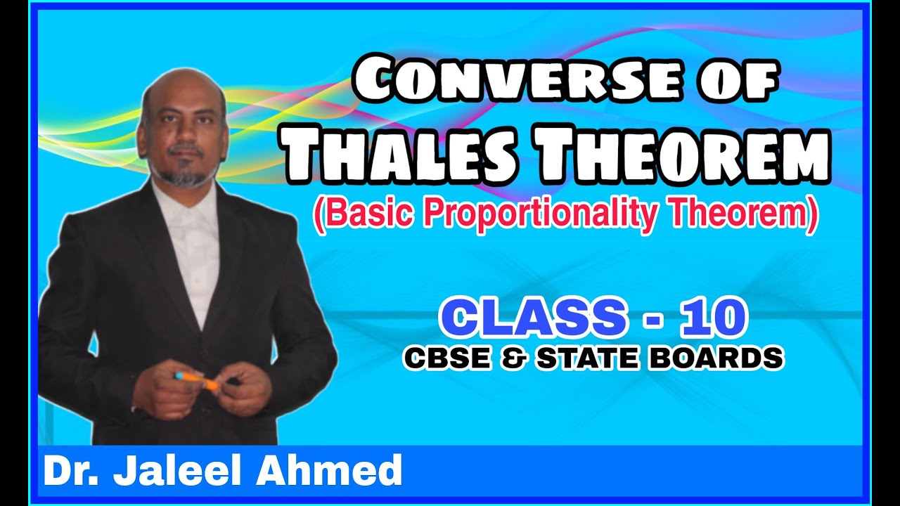 Converse of Basic Proportionality Theorem | Thales Theorem | Class 10 ...