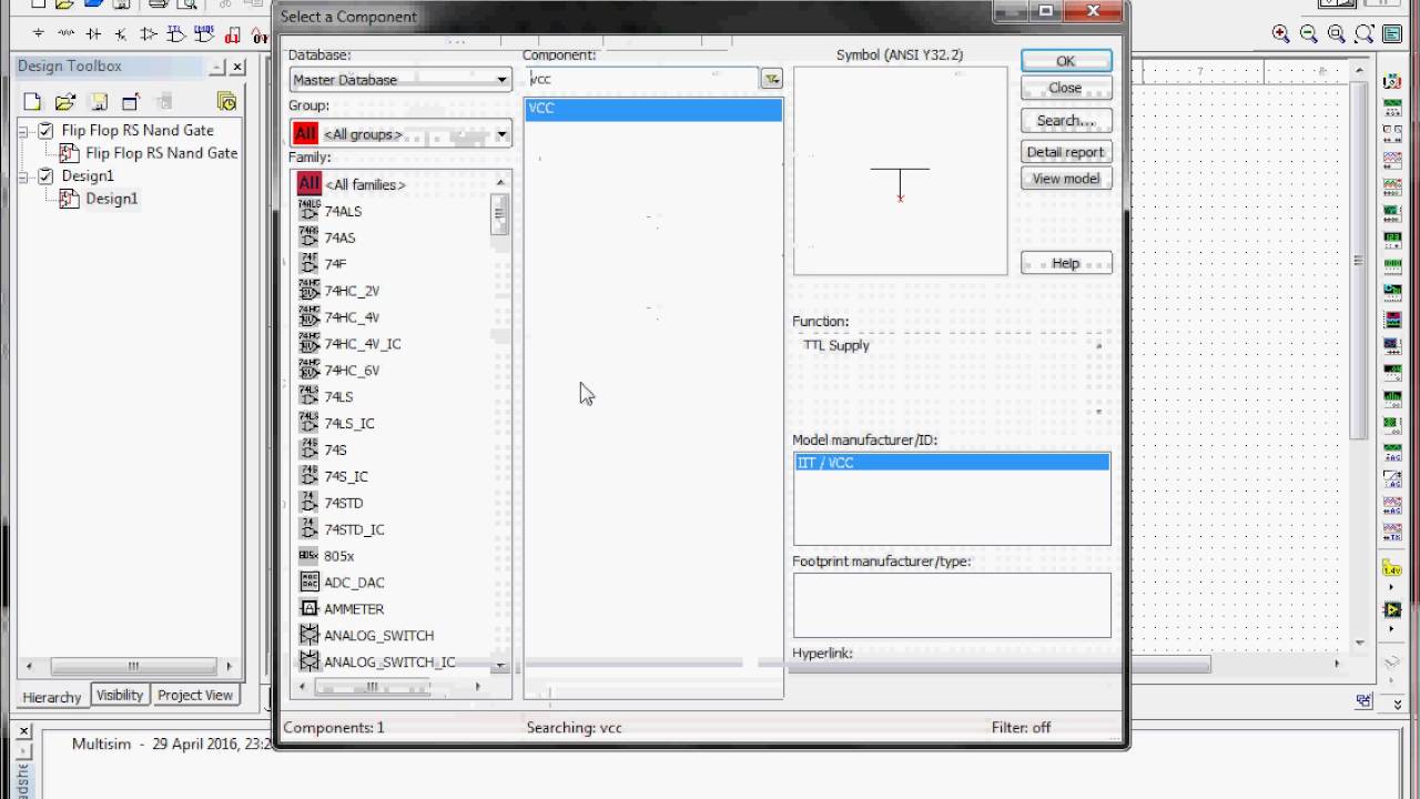 Flip Flop RS Nor Gate Multisim - YouTube
