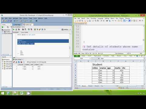 Oracle SQL Tutorial Lecture 4 NULL, LIKE, DISTINCT, ORDER BY - YouTube