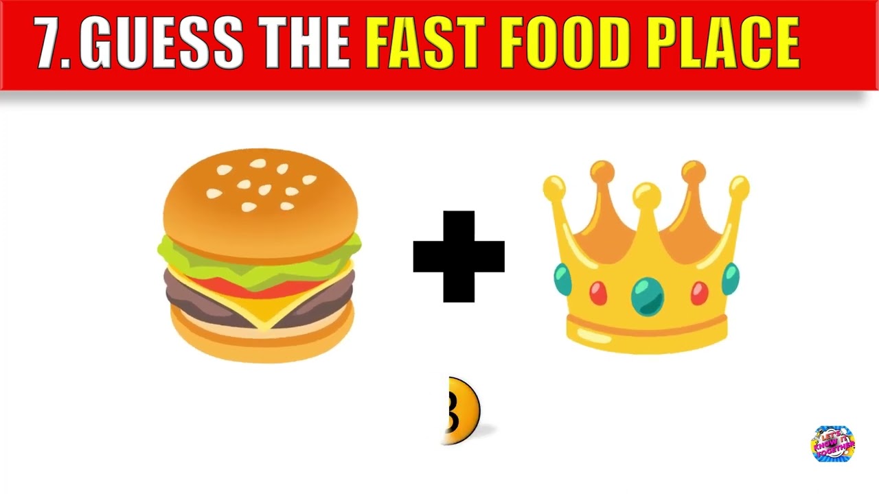 Guess the Fast Food Places by its Emoji's? Emoji Challenge - YouTube
