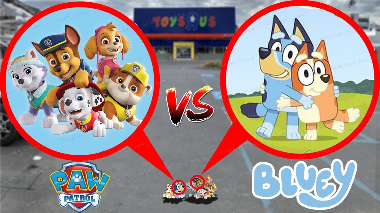 Drone Catches PAW PATROL VS BLUEY AND BINGO IN REAL LIFE! - YouTube