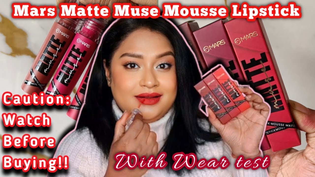 *New* Mars Matte Muse Mousse Lipstick| Review | Swatches| Wear Test ...